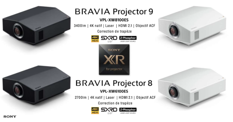 Sony VPL-XW6100 et VPL-XW8100, nouveaux vidéoprojecteurs 4K laser